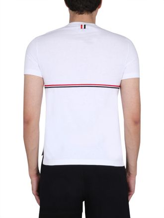 Thom Browne RWB Stripe T-Shirt - White