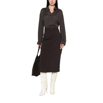Twinset Femme, Robes, Brun, Taille: 44 FR Robe Chemise