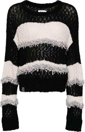 Izzue Gestreifter Pullover - Schwarz