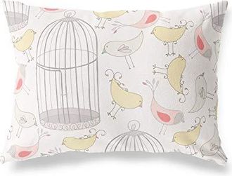 Bonamaison Le Jardin du Lin Kissen Zierkissenbezug Zufälliges Muster Kissenbezug, Weich Bequem, Für Zuhause Autos Büro Sofa Wohnzimmer Couch Schlafzimmer Dekor, 