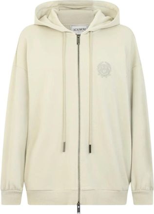 Iceberg Hoodie Sweatshirt mit Rei&szlig;verschlussdetail - - Sweatshirts & Hoodies - Damen - Beige - XS
