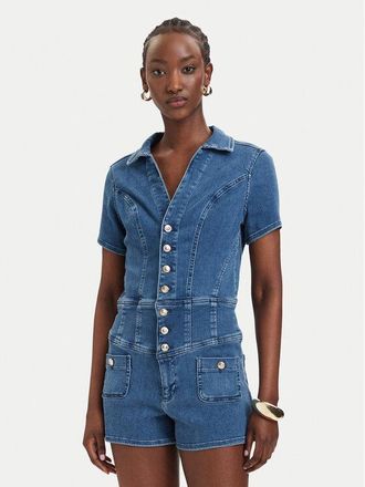 Guess Jumpsuit W6GKA8 D1103 Blau Regular Fit