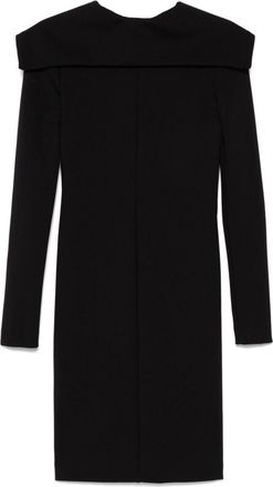 Philosophy di Lorenzo Serafini Midikleid mit umgeschlagenem Ausschnitt - Schwarz