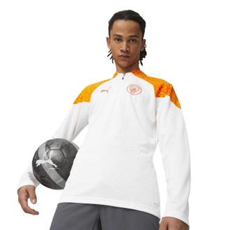 Puma Drill-Top f&uuml;r Herren, mit kurzem Rei&szlig;verschluss, Training (Marmoriert)