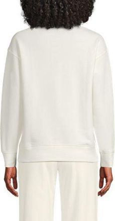 Lands End Serious Sweats Rollkragenpullover, Damen, Gr&ouml;&szlig;e:44-46 regular, Wei&szlig;, Baumwoll-Mischung/Polyester-Mischung, by Lands End