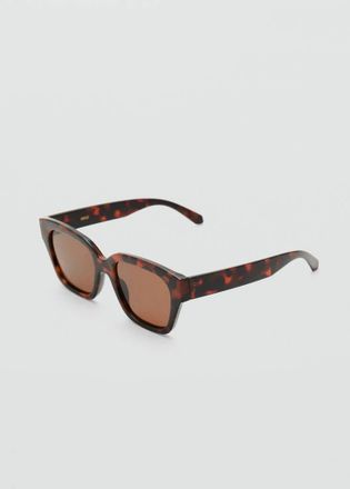 Mango Lunettes de soleil monture carr&eacute;e chocolat - Femme - Taille unique - MANGO