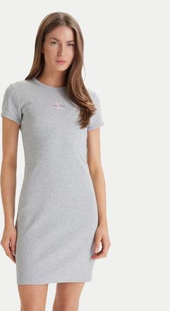 Calvin Klein Jeans Kleid f&uuml;r den Alltag Monologo Baby LV047F241G Grau Slim Fit