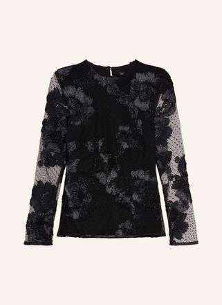 Ana Alcazar Longsleeve Aus Mesh schwarz