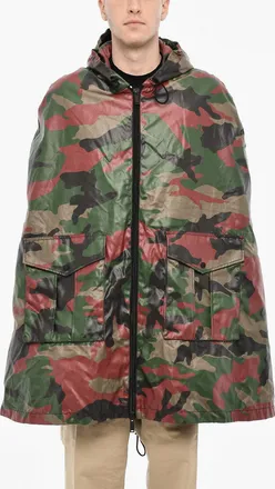 Dsquared2 Cape Mit Milit&auml;rmuster Und Rei&szlig;verschluss Dsquared2