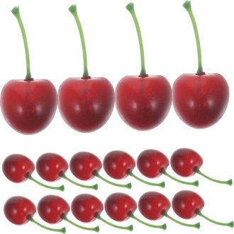 Amosfun 20St k&uuml;nstliche Fr&uuml;chte kunstobst sommerdeko Fr&uuml;chte Nachbildung Kunstfr&uuml;chte gef&auml;lschte Fruchtmodelle falsches Kirschdekor k&uuml;nstliche Fruchtverzierun