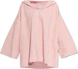 Hunza G Femme, Vestes, Rose, Taille: ONE Size Sunny Poncho &agrave; Capuche en Coton &Eacute;ponge