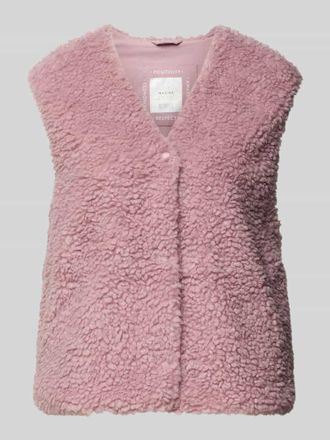 Mazine Weste aus Teddyfell mit V-Ausschnitt