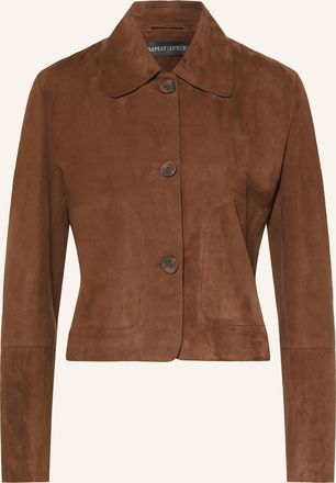 Repeat Repeat Lederjacke braun