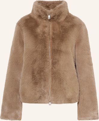 Mrs & Hugs Mrs & Hugs Kunstfell-Jacke beige