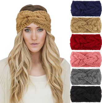 Dreshow 6 St&uuml;ck Winter Stirnband Damen Strick Ohrenw&auml;rmer Stirnb&auml;nder M&auml;dchen Gestrickt Stirnband Kopfband Haarband Headwrap Frauen Haarb&auml;nder