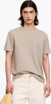 Arket Interlock-T-Shirt Mit Normaler Passform -Beige