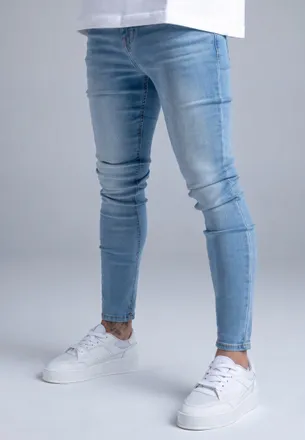 Siksilk M&auml;nnliche Gewaschene Blaue Skinny Jeans 38