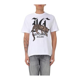 Just Cavalli Jaguar Graphic Tee - - Tops - Herren - Wei&szlig; - L