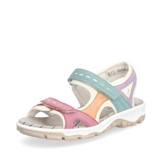 Rieker Damen Klassische Sandalen 68866, Frauen Sandalen,Freizeitschuhe,Sommerschuhe,offene Schuhe,Strandschuhe,Multi (92),41 EU / 7.5 UK