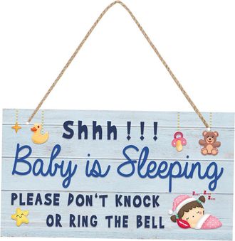 BESPORTBLE Schlaf Türschild Holz Hängeschild Cartoon Muster Leicht Front Veranda Tür Dekoration Schlafzimmer Kindergartenzimmer