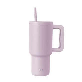 Simple Modern Mug Isotherme avec Poignée et Paille | Gourde Isotherme en Acier Inoxydable | Vaso de viaje para café helado | Trek | 890ml | Lavender Mist