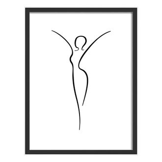 Walther Design Bilderrahmen Silhouette Holzrahmen, 40x50 cm, schwarz, NW050B