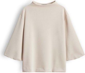 someday Sweatshirt Ujuma aus weicher Sweatware Weite, gerade Silhouette mit 3/4-Ballon&auml;rmeln und Funnel Neck