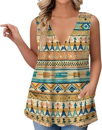 Generic Debardeur Femme Chic et &eacute;l&eacute;gant Chemisier sans Manche R&eacute;tro D&eacute;bardeur Blanc Grande Taille Crop Top ete Haut Chic et Elegant Caraco Vetement Femme Tee 