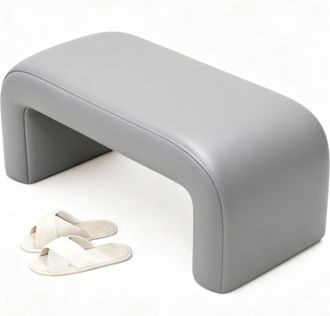 Generic Schuhbank mit Lederkissen Kratzfester Katzenbezug Hochelastischer Schaumstofffüllung Keine Montage Erforderlich Balkonmöbel für Eingangsbereich, Wohnz