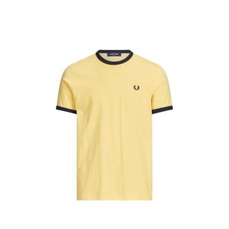 Fred Perry T-shirt &agrave; bordures contrastantes en coton