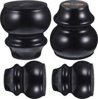 Valiclud 4 Stück Massivholz Möbelbeine Walnussfarben Gedrechselte Sofabeine und Kommodenbeine Stabile Ersatzbeine mit Einfacher Montage Geeignet für Sessel Sch