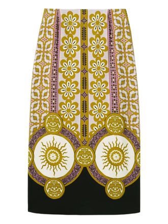 La DoubleJ jupe crayon imprimée - Tons neutres