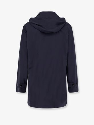 Aspesi Mens Hooded Waterproof Jacket Blue Polyamide