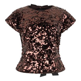 Ganni Femme, Blouses et Chemises, Brun, Taille: 34 FR T-Chemises