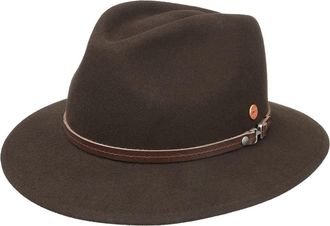 Mayser Mathis Trekkinghut Traveller Wollfilzhut Ledergarnitur Made in EU Damen Sommer Winter braun 59 cm