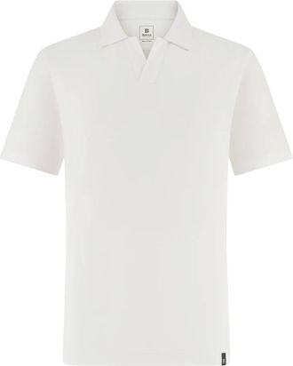 Boggi Milano Homme, Tops, Blanc, Taille: XL Polo &agrave; Col Ouvert en Piqu&eacute; Pima