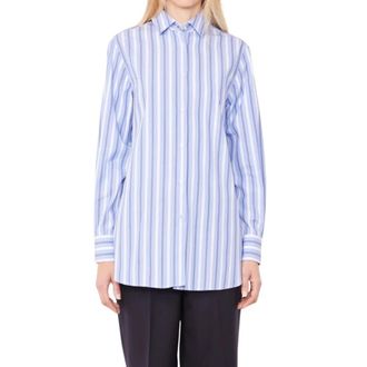 Officine G&eacute;n&eacute;rale Elzi Oversize Hemd - - Blouses & Shirts - Damen - Blau - L