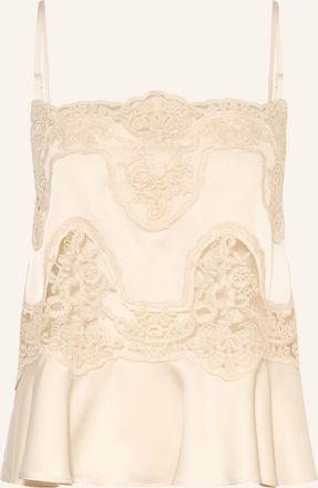 Mrs & Hugs Mrs & Hugs Blusentop Mit Spitze beige