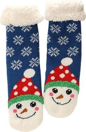 Generic Chaussettes de No&euml;l pelucheuses avec poign&eacute;es confortables pour les vacances dint&eacute;rieur pour femme (taille unique) collants T entrejambe grande taille