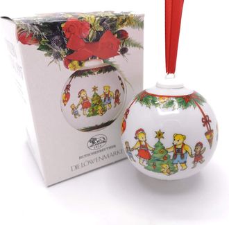 Hutschenreuther Weihnachtskugel 1997, Motiv: Bärenstube, Design: Ole Winther