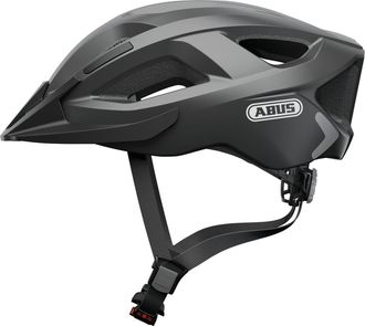 ABUS Stadthelm Aduro 2.0 - Allround-Fahrradhelm mit Licht - in sportivem Design f&uuml;r den Stadtverkehr - f&uuml;r Damen und Herren - Titan (gr&auml;ulich), Gr&ouml;&szlig;e M