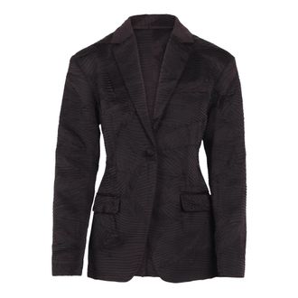 Ulla Johnson Plissierter Satin-Blazer - - Jackets - Damen - Schwarzk - M
