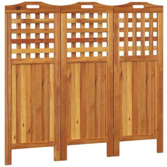 vidaXL 3-tlg. Paravent 121,5x2x115 cm Massivholz Akazie Vidaxl