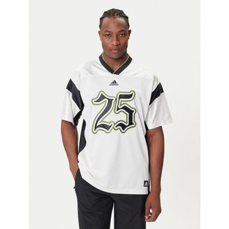 adidas T-Shirt Football JY2762 Wei&szlig; Oversize