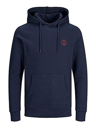 Jack & Jones Jack & JONESJjebasic Logo Hood Sweat &Agrave; Capuche Homme, Blazer Bleu Marine, XXL (EU)