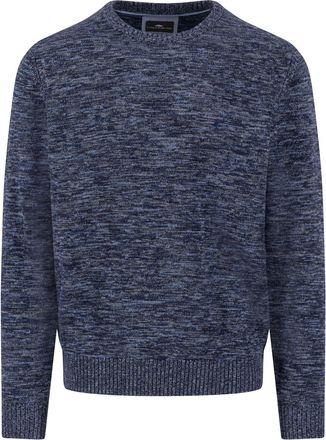 Fynch-Hatton Strickpullover aus Baumwolle mit Rundhalsausschnitt Navy/XXL
