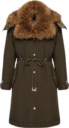Moncler Halicte Long Down Parka - - Coats - Damen - Gr&uuml;n - M