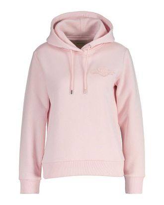 GANT Hoodie REG TONAL SHIELD HOODIE Ton in Ton Stickerei, Rippb&uuml;ndchen