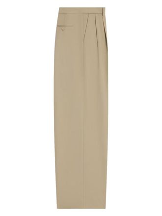 Celine Cotton and Virgin Wool Trousers - Beige