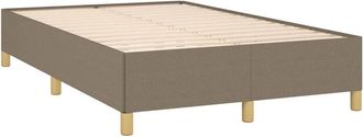 vidaXL Cadre de lit sans matelas taupe 120x190 cm tissu Vidaxl